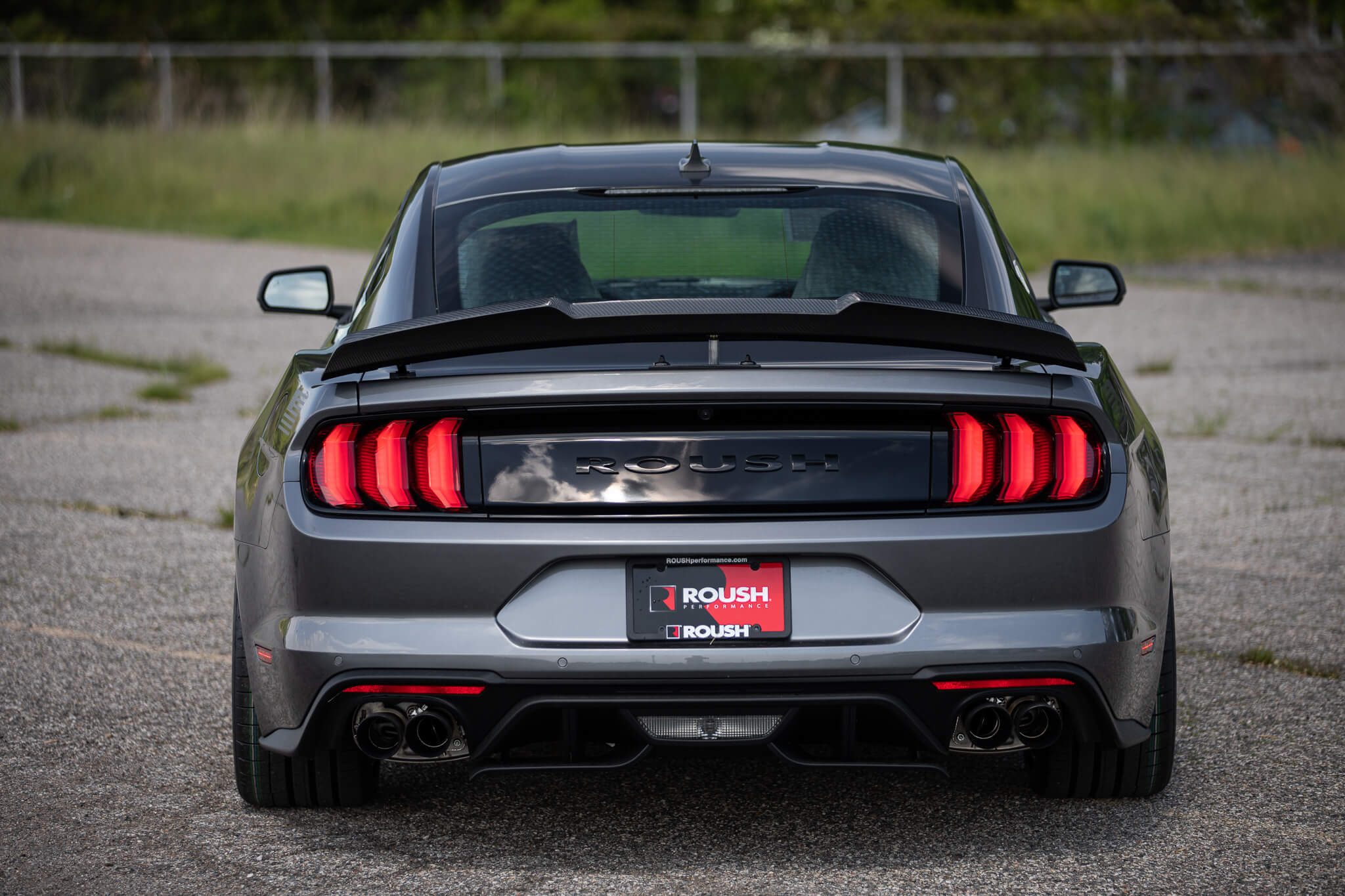 What are the Active Spoiler Options for the ROUSH Mustang?